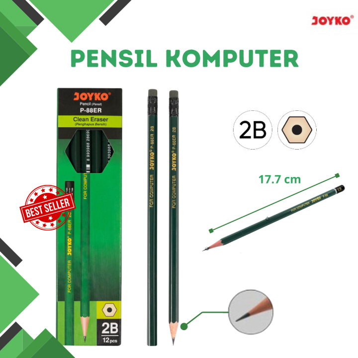 [ ECERAN ] Pensil Joyko 2B P-88 / Pensil Komputer / Pensil Gambar / Pensil Bersertifikasi ...