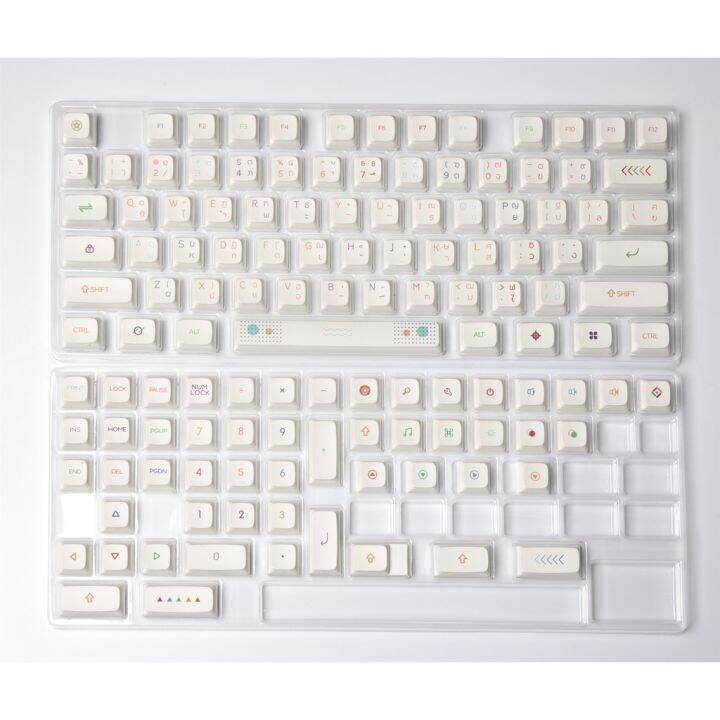 [COD]Neon Lights Keycaps ภาษาไทยอังกฤษเกาหลี Keycap 122 Keys XDA ...