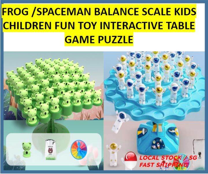 FROG /SPACEMAN BALANCE SCALE KIDS CHILDREN FUN TOY INTERACTIVE TABLE ...