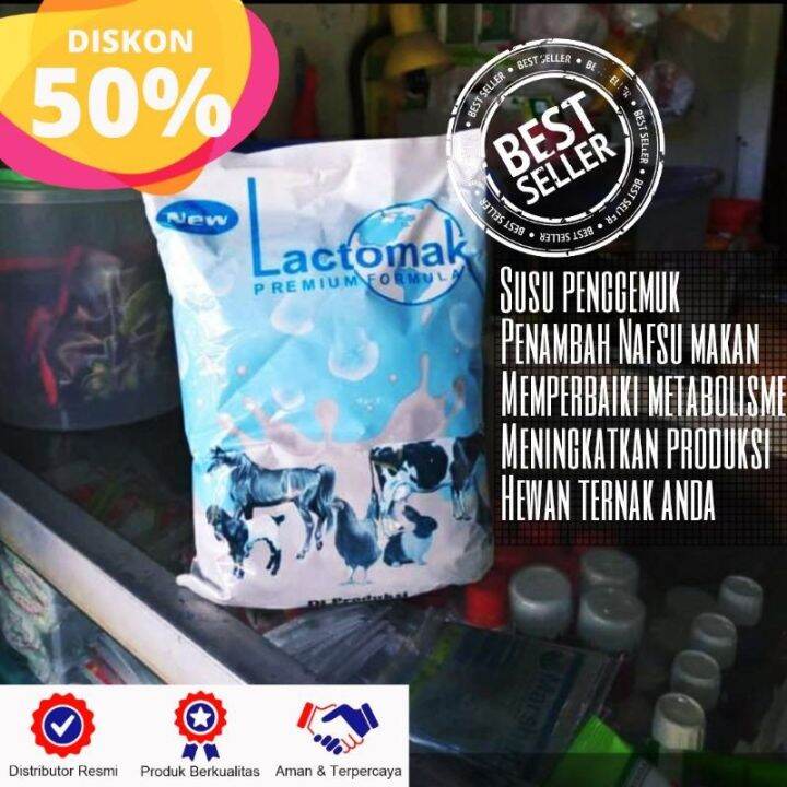 LACTOMAX 1kg SUSU PENGGANTI HEWAN TERNAK PREMIUM FORMULA PENGGEMUK SAPI ...
