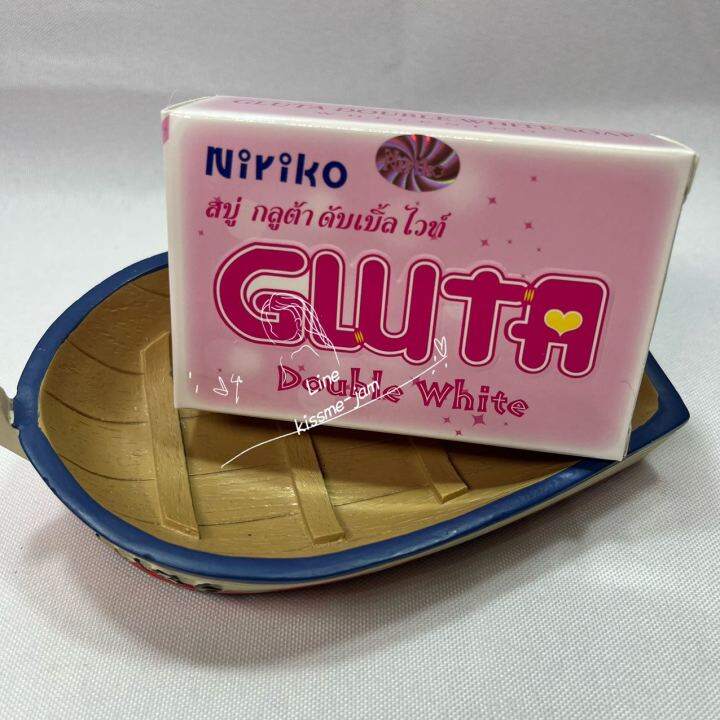 ⚡FLASH SALE⚡♡พร้อมส่ง Niriko * 1ก้อน * GLUTA DOUBLE WHITE SOAP WHITENING 100กรัม | Lazada.co.th