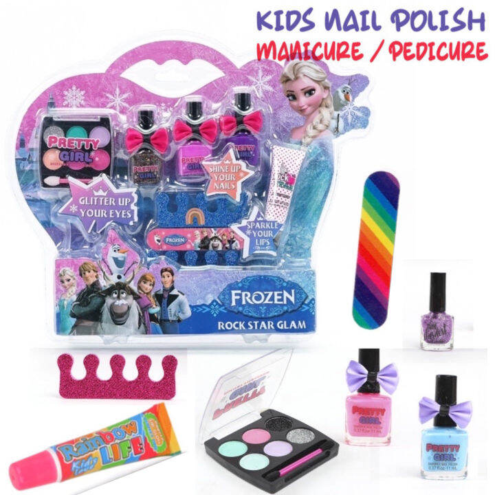 Make Up Toys Kid Cosmetic makeup children Glitter Nail Beauty Set ...