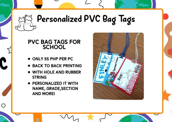 School Bag Tags PVC Type | Lazada PH