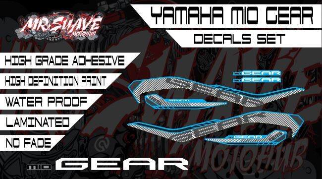 Yamaha Mio Gear Stock Decals Set | Lazada PH