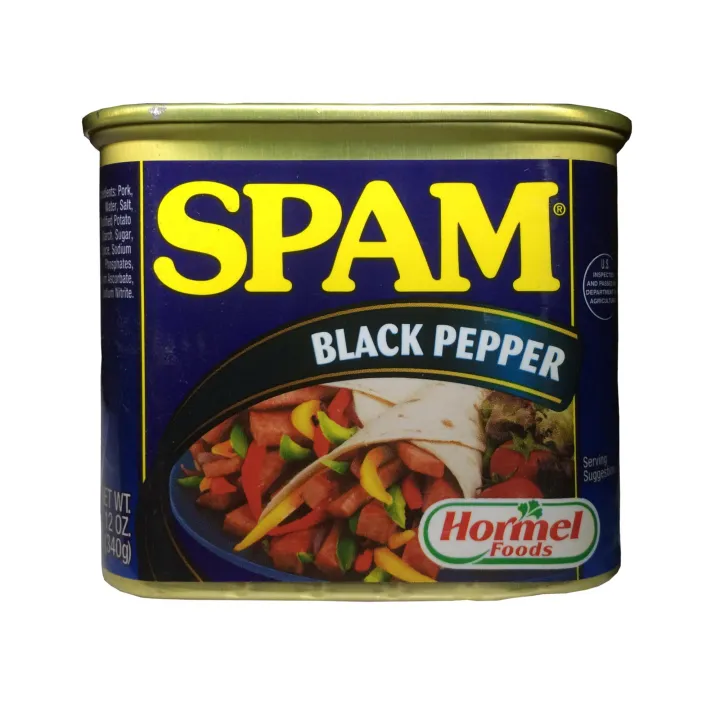 SPAM BLACK PEPPER 340 grams (10 PCS) WITH FREE PUREFOODS LUNCHEON MEAT ...