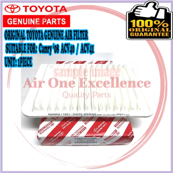 TOYOTA GENUINE Air Filter for Camry ACV40 / ACV41 / Camry '08 (17801 ...