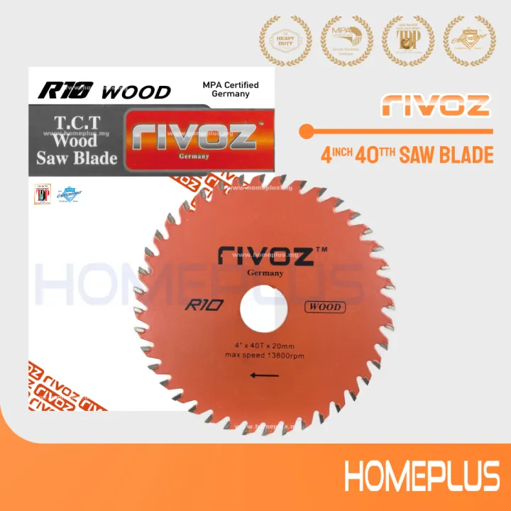 Rivoz R10 4 inch x 40T Quality Wood Cutting Circular Saw Blade Angle ...
