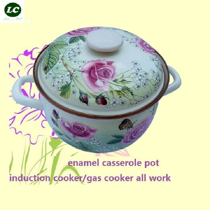 INDUCTION CASSEROLE COOKING TOOL ENAMEL HIGH QUALITY WITH SIZES UTENSIL ...