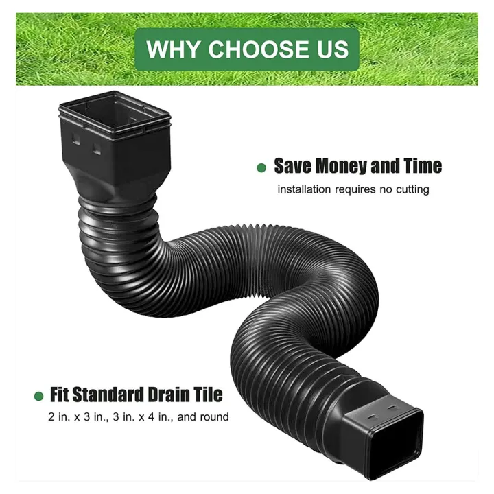 2Pcs Drain Extender Connector 21-60 Inch Plastic Drain Pipe Universal ...