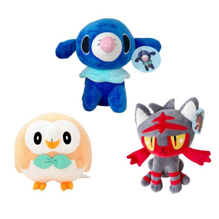 {Icc toy}Pokemon Rowlet Popplio Litten Pikachu Plush Toy ตุ๊กตาตุ๊กตา Kawaii อะนิเมะของขวัญ ...