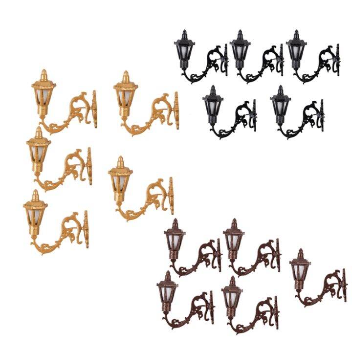 1/87 Scale Model Wall Light Warm Yellow Classic Wall Mount Gooseneck ...