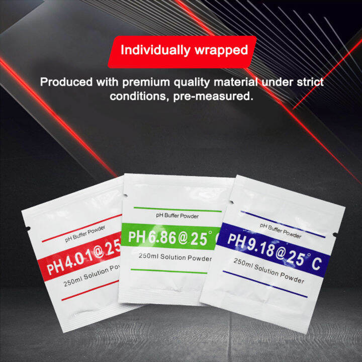 Ph Meter Calibration Point 3 Type Ph Buffer Powder Set Measure Calibration Solution Powder For
