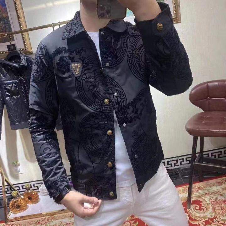 VERSACE Men's Fashion Brand Luxury Cashmere Jacket 2022 New Trend ...