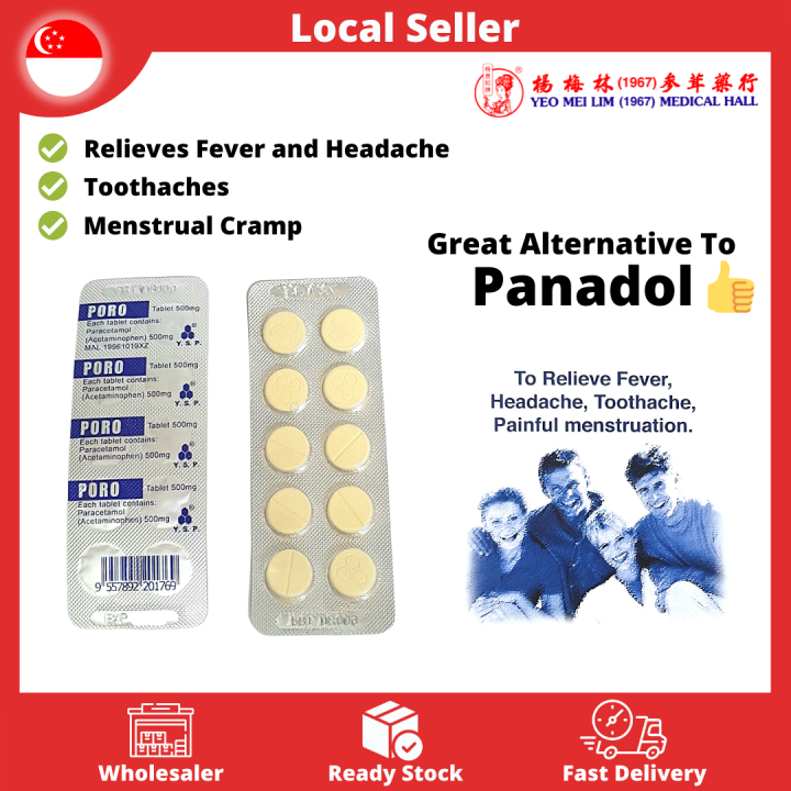 Paracetamol 500mg Poro 100/200 Tablets for Fever | Headache | Menstrual ...