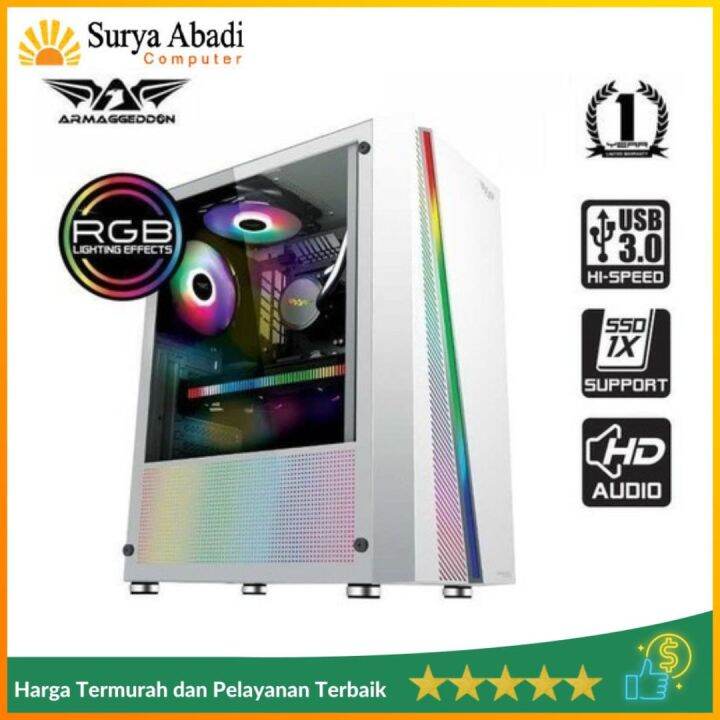 Casing CPU Gaming Armageddon Kagami K2 White | Lazada Indonesia
