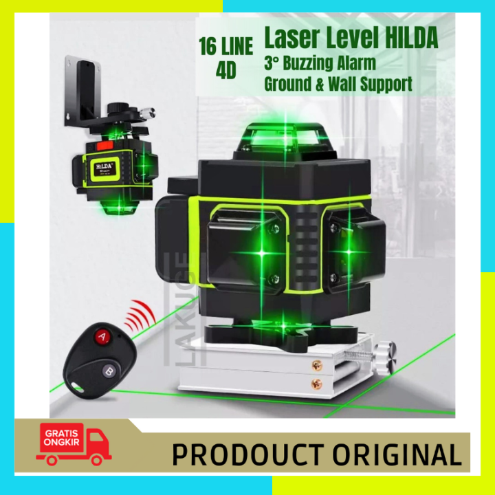 Laser Level HILDA Mesin Self Leveling 16 Line Laser 4D Display ...