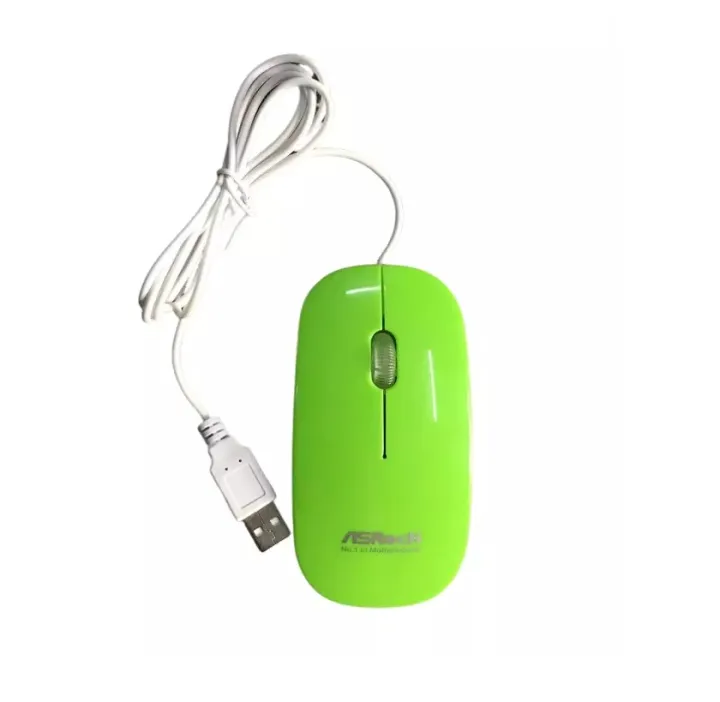 ASROCK GREEN WIRED MOUSE W/ AK LOGO BULK MICE | Lazada PH
