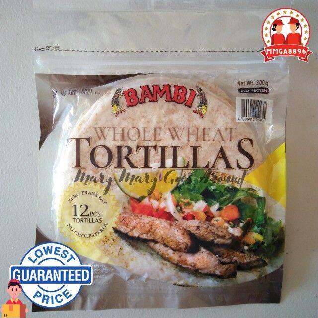 Bambi Tortillas Wrap Whole Wheat Soft Taco 12pcspack 6 x 6 soft tacos ...