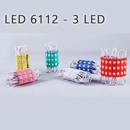 A615 MODUL LED LAMPU 3 MATA 3 LED 6112 6113 DAYA 12V 1.2W | Lazada ...