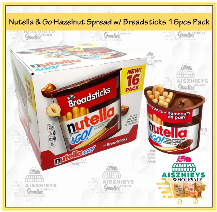 NUTELLA & GO HAZELNUT SPREAD WITH BREADSTICKS 16PCS PACK | Lazada PH