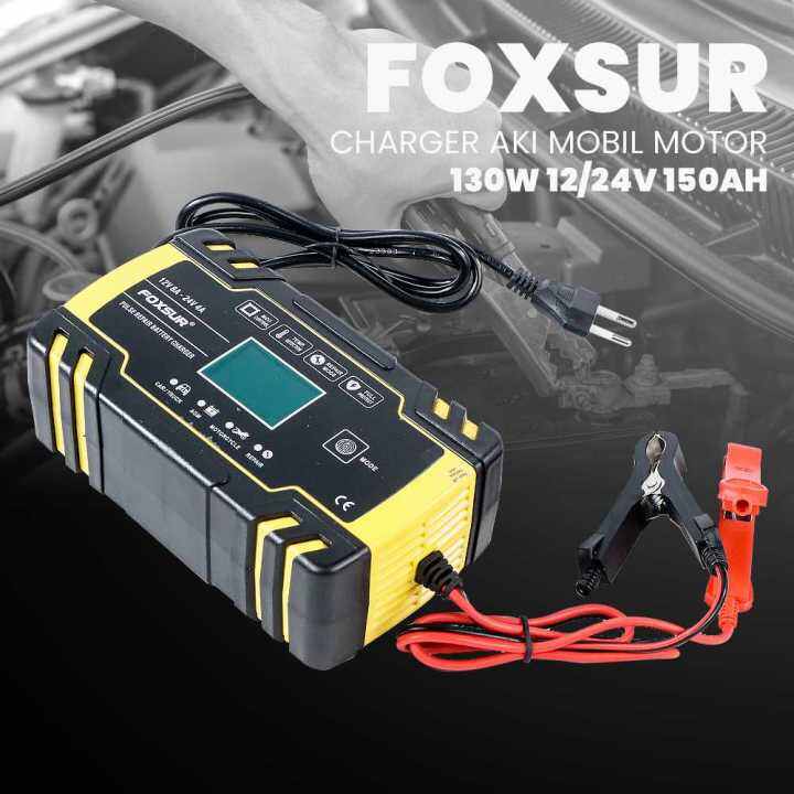 Cas Aki 130W 12V/24V 150A Digital Dengan Layar LCD Desain Ringkas Dan Mudah Digunakan Untuk ...