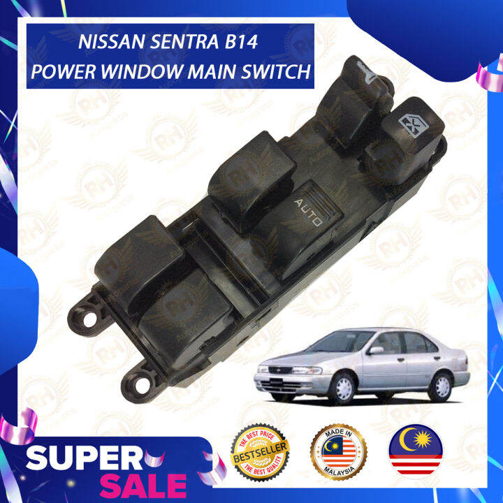 25401-2M120 Nissan Sentra Sunny B14 1995-2002 Power Window Main Switch Driver Side RHD Suis ...