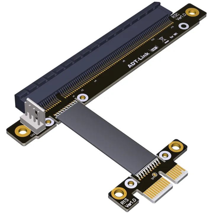 Gen3.0 PCIe Riser 1x To 16x อะแดปเตอร์ไม่จำเป็นต้อง USB , PCI-E X1 X16 ...