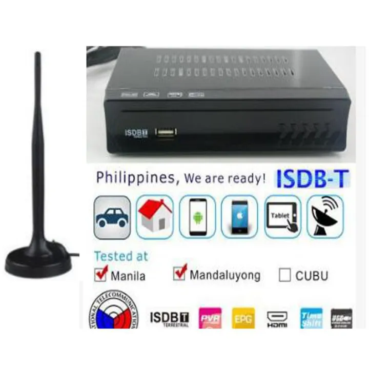 ISDB-T Digital TV BOX TV Plus With Antenna Home Media Player | Lazada PH