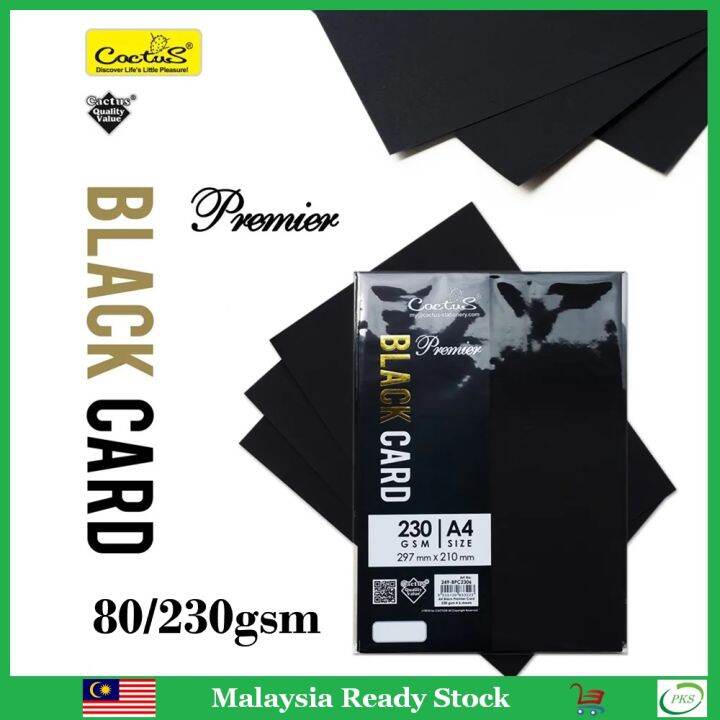 A4 Black Paper Card 80/230gsm Kertas Kad Hitam | Lazada