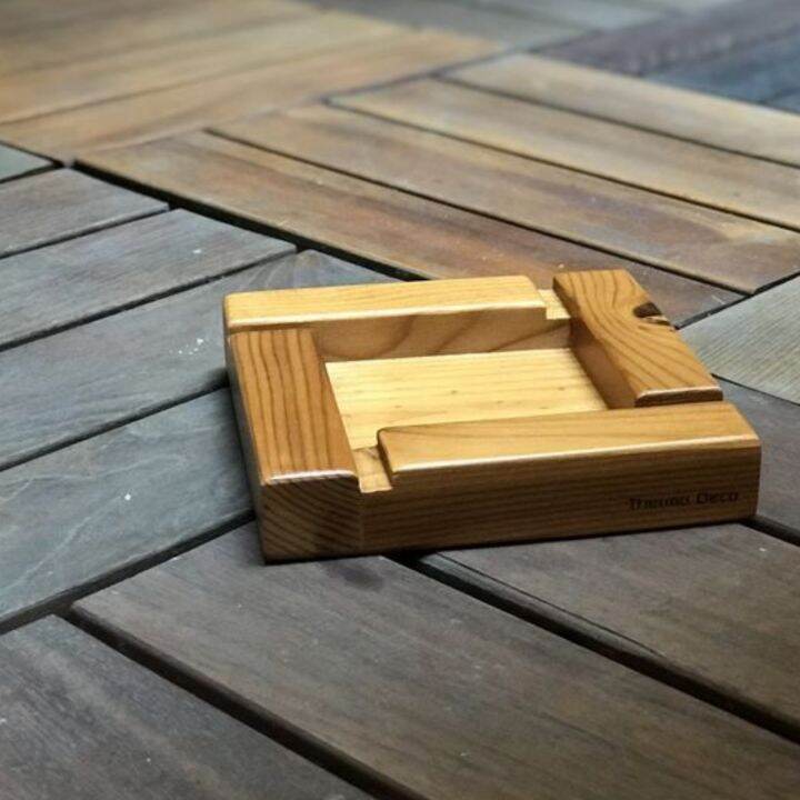 Asbak Dari Kayu Jati Solid/Tempat Abu Rokok Ukuran 12cm x 12cm | Lazada ...