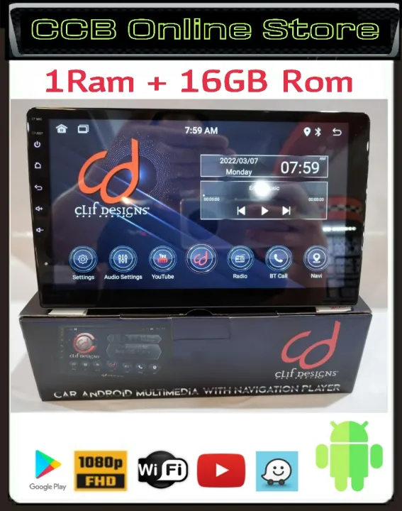 CLIF DESIGNS 9" / 10.1" 1+16GB Storage Touch Screen High Definition ...