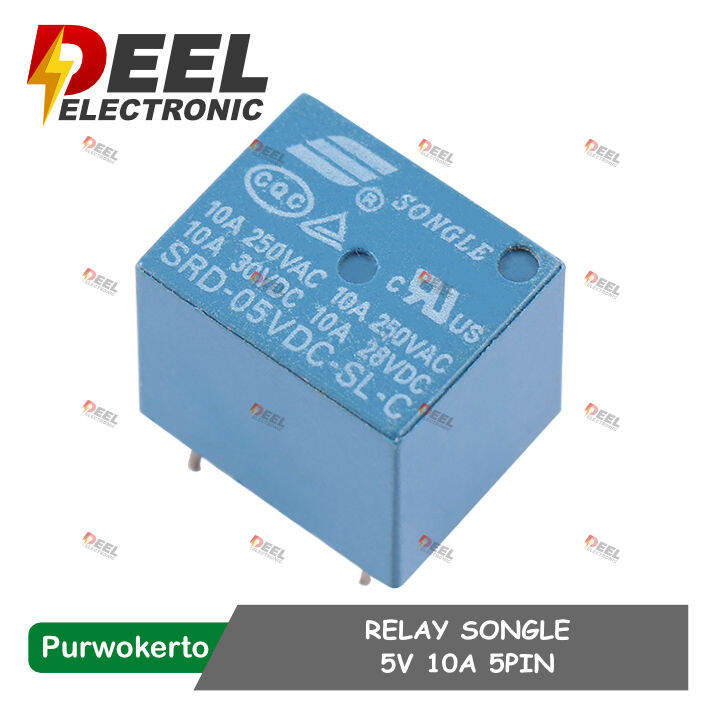 RELAY 5V 10A 5PIN SRD-05VDC FOR PROJECT ARDUINO AND ELECTRONICS ...