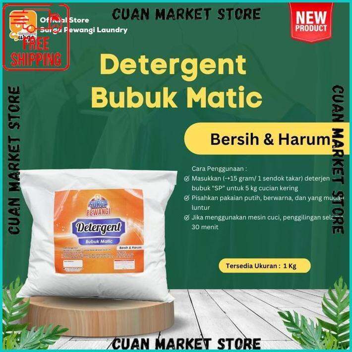 Detergent Bubuk Murah Detergent Matic Kiloan Detergent Laundry Wangi Ukuran 1 Kg, 5 Kg Dijamin ...