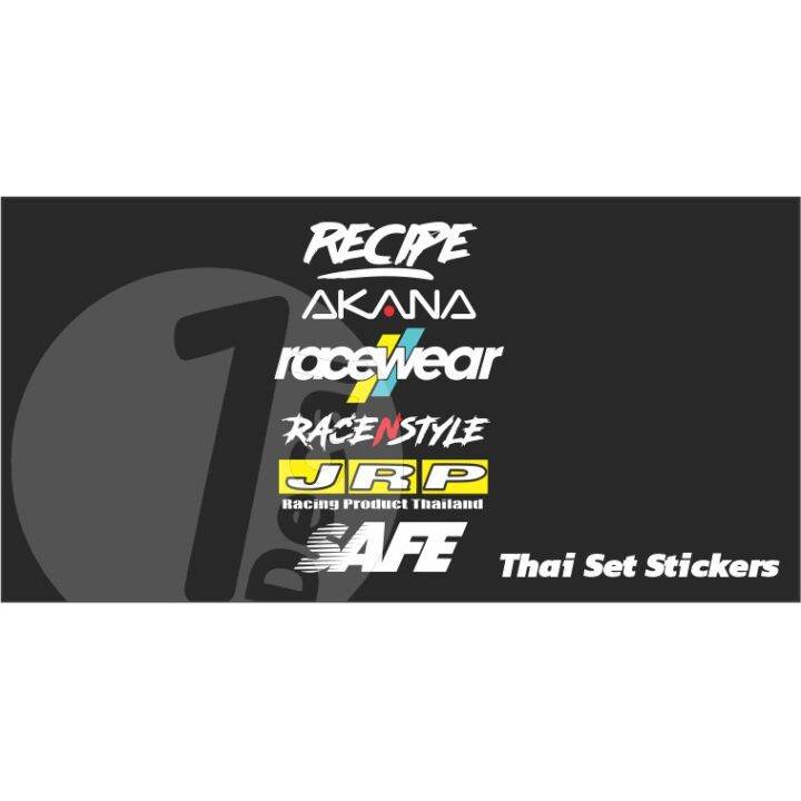 Thai Set Sticker Decals (Recipe, AKANA, JRP, RACEWEAR, SAFE)♥ | Lazada PH