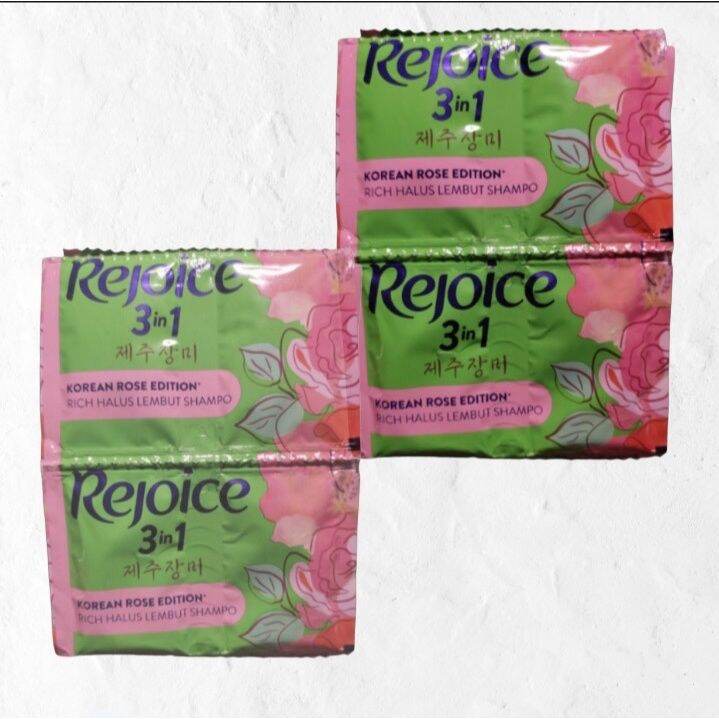 Rejoice Shampo Sachet Korean Rose Twinpack 10ml ( 1 Renceng isi 12 Sachet ) | Lazada Indonesia