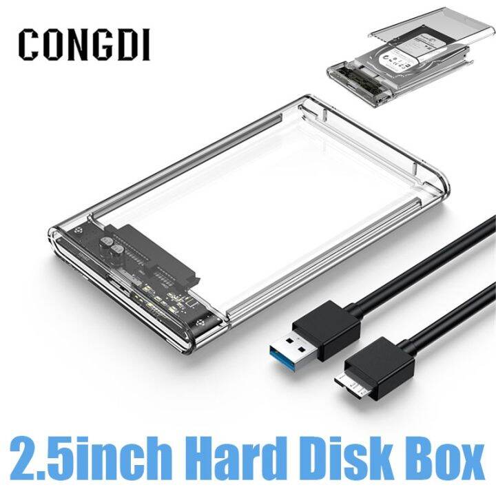 Transparent Harddisk Boxs 2.5 Inch HDD SSD Shell Enclosure SATA To USB ...