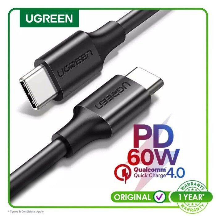 UGREEN Kabel Charger Type C To Type C PD 60W Cable Data Fast Charging ...