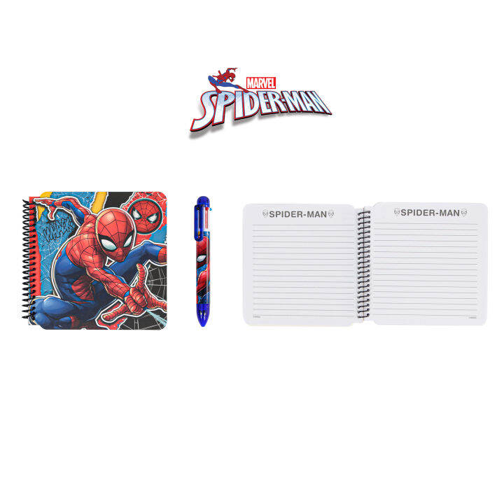 💪 New! Marvel Spiderman Spider-man Notebook With Ball Pen Set / Set ...