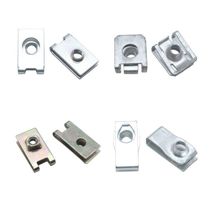 M6 10x M6 Threaded Metal Clips - Motorcycle Fairing Panel U-Nuts ...