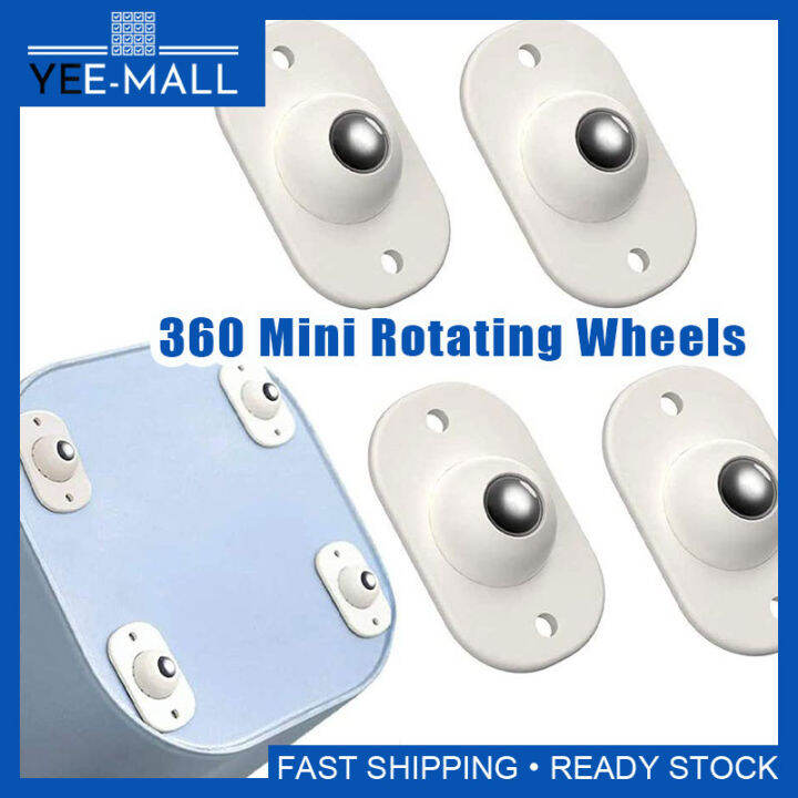 4PC Mini Rotating Wheel Universal Pulleys Swivel Castel Storage Box ...