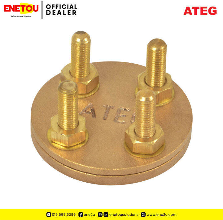 ATEG PTCG2612 26 x 12mm Lightning Plate Type Test Clamp Copper | Lazada