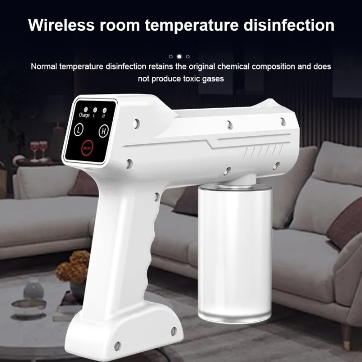 Disinfectant Spray Gun Wireless Atomizer 300ML Disinfectant Sprayer Gun ...