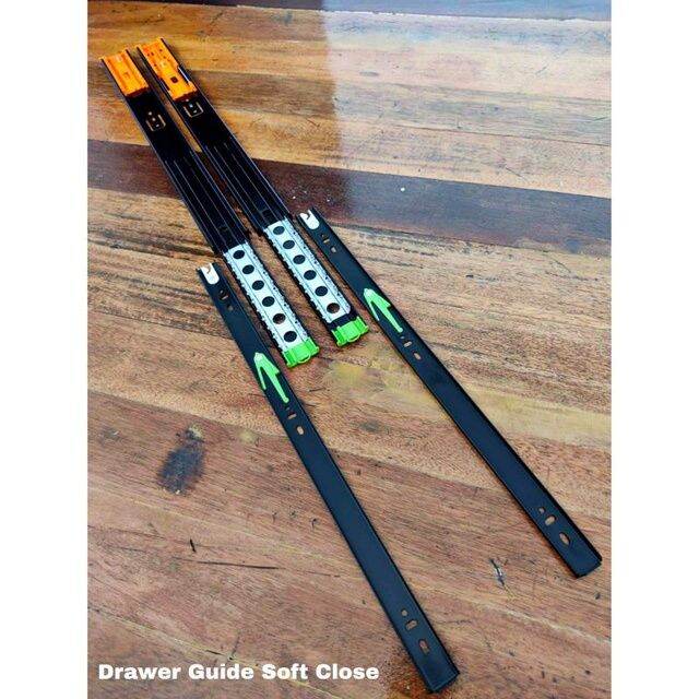 Drawer Guide Slide - Soft Close Full Extension (12 , 14, 16 and 18 inch ...