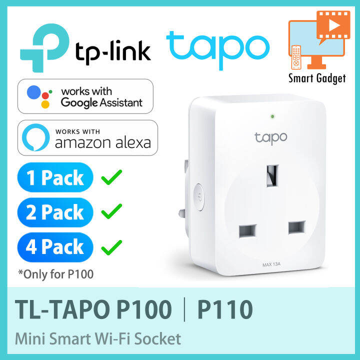 TP-Link Tapo P100/P110 Mini Smart Wi-Fi Socket/Plug, Remote/Voice ...
