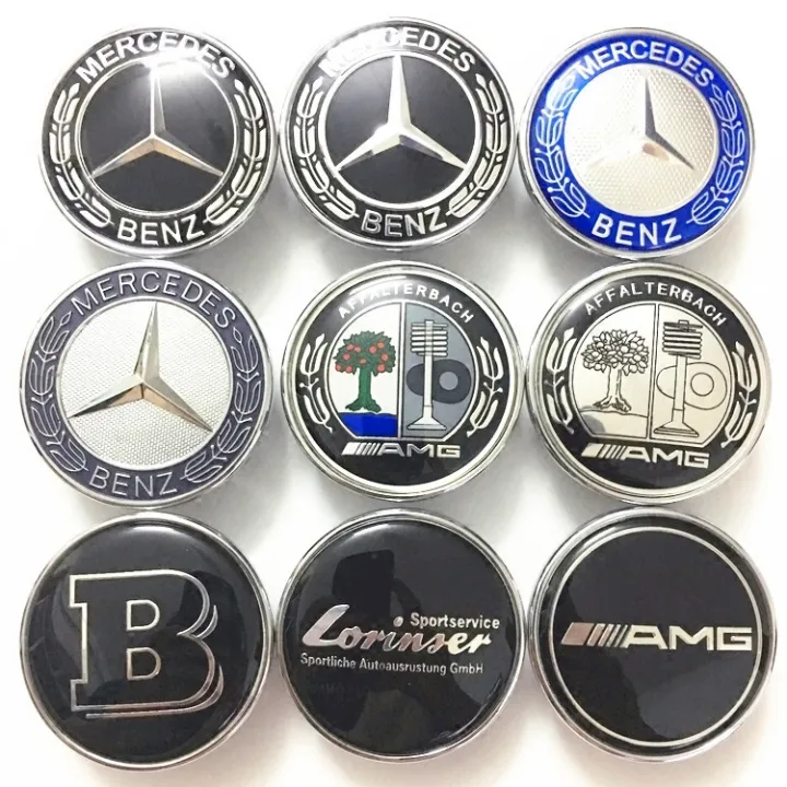 LASAN 2PCS 57mm Car Front & Rear Boot Bonnet Badge Emblems Auto Logo ...
