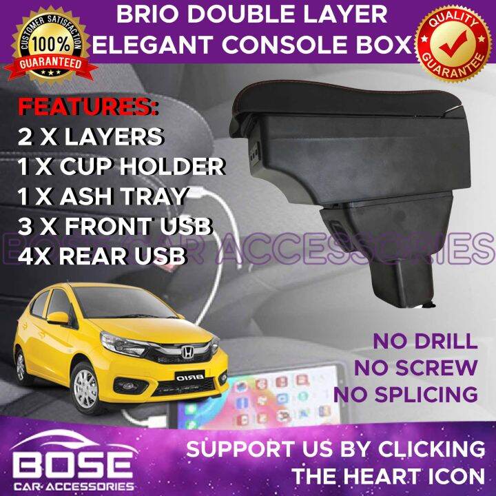 Car Armrest for Honda Brio 2018 2019 2021 2022 2023 Accessories 2 Types ...