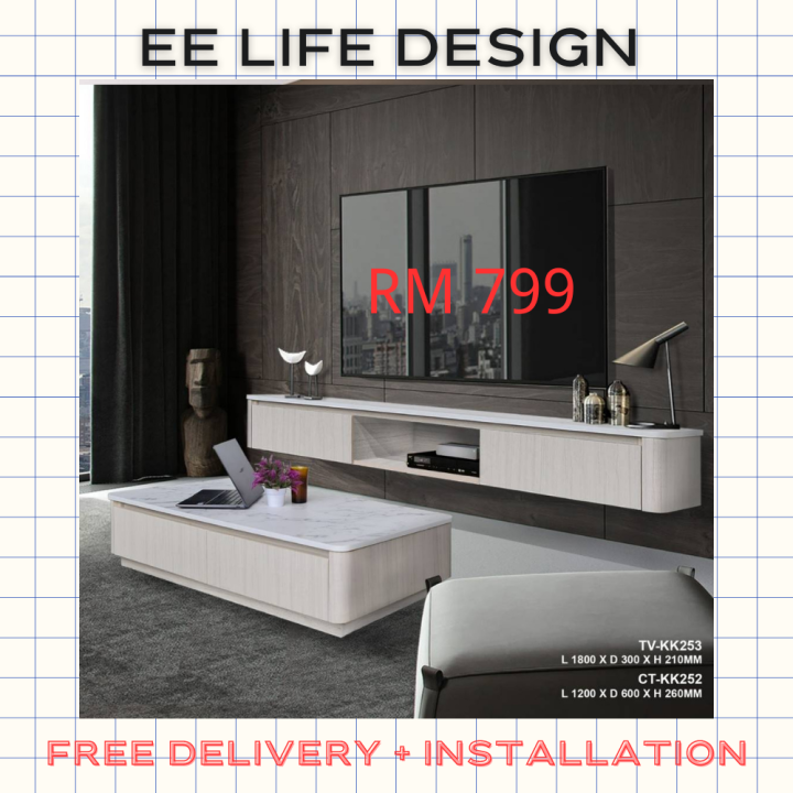 [EE LIFE DESIGN - FREE INSTALLATION + DELIVERY ] - 6FT/7FT WALL TV ...
