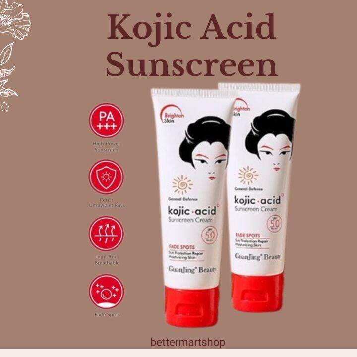 100% Very Effective Original KOJIC ACID COLLAGEN WHITENING SUNSCREEN CREAM SPF 50 - Face Whole ...