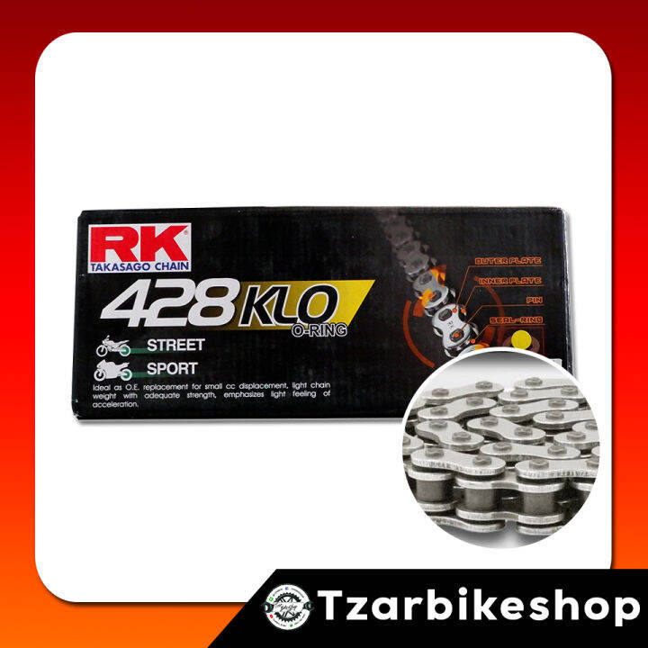 โซ่ RK 428 สี standard ข้อต่อ O-ring 132 ข้อ มีโอริงซัพเสียง | Lazada.co.th