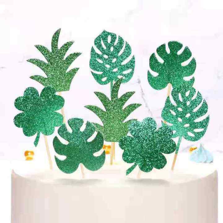 Ins Style Summer Theme Jungle Tropical Party Green Leaves Paper Card
